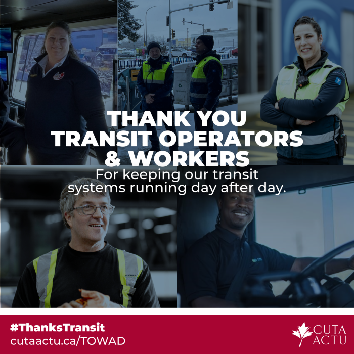 CUTA celebrates Transit Operator and Worker Appreciation Day - CUTA